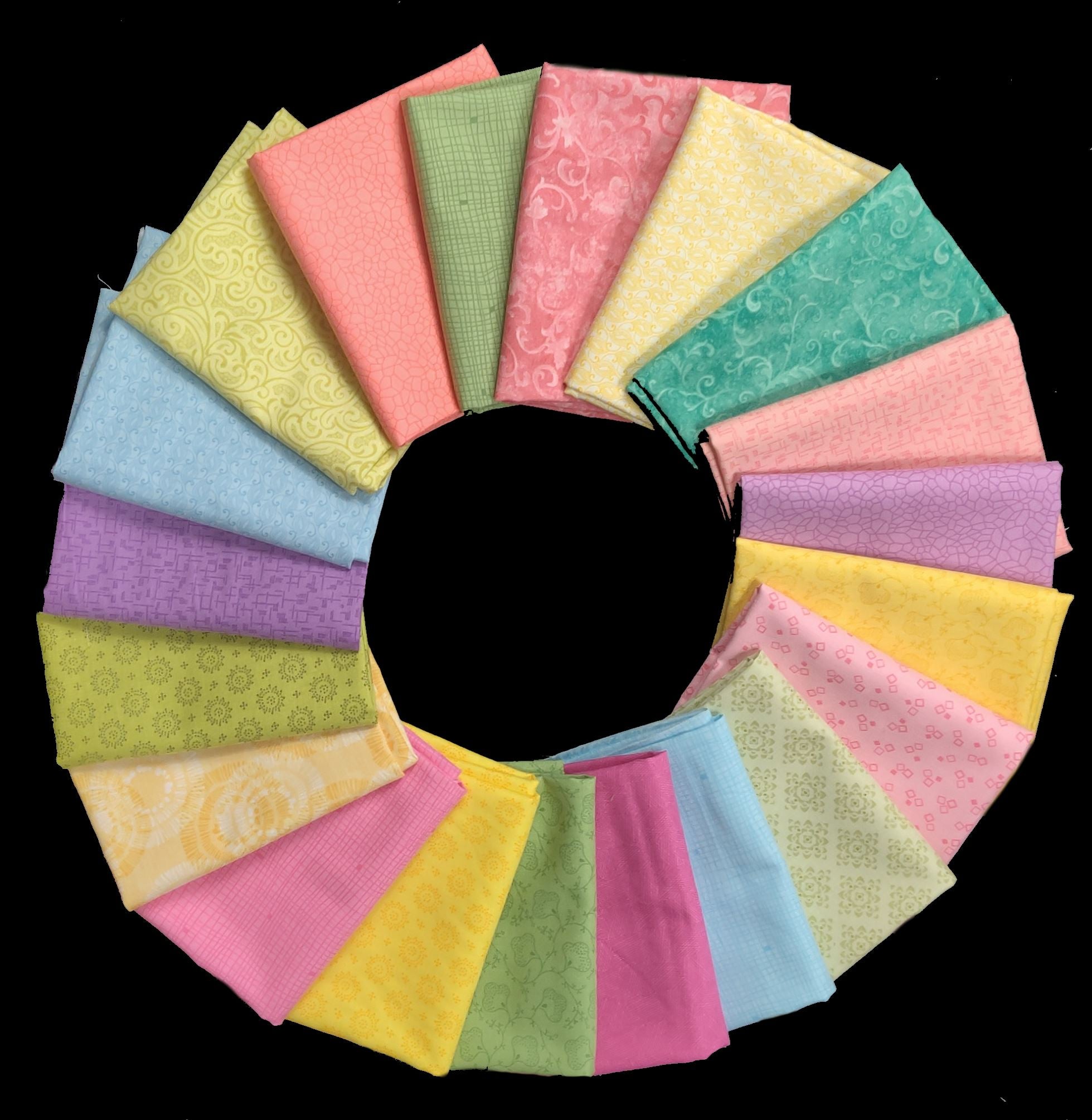 20 Easter Egg Tonal Fat Quarters | StoryQuilts.com