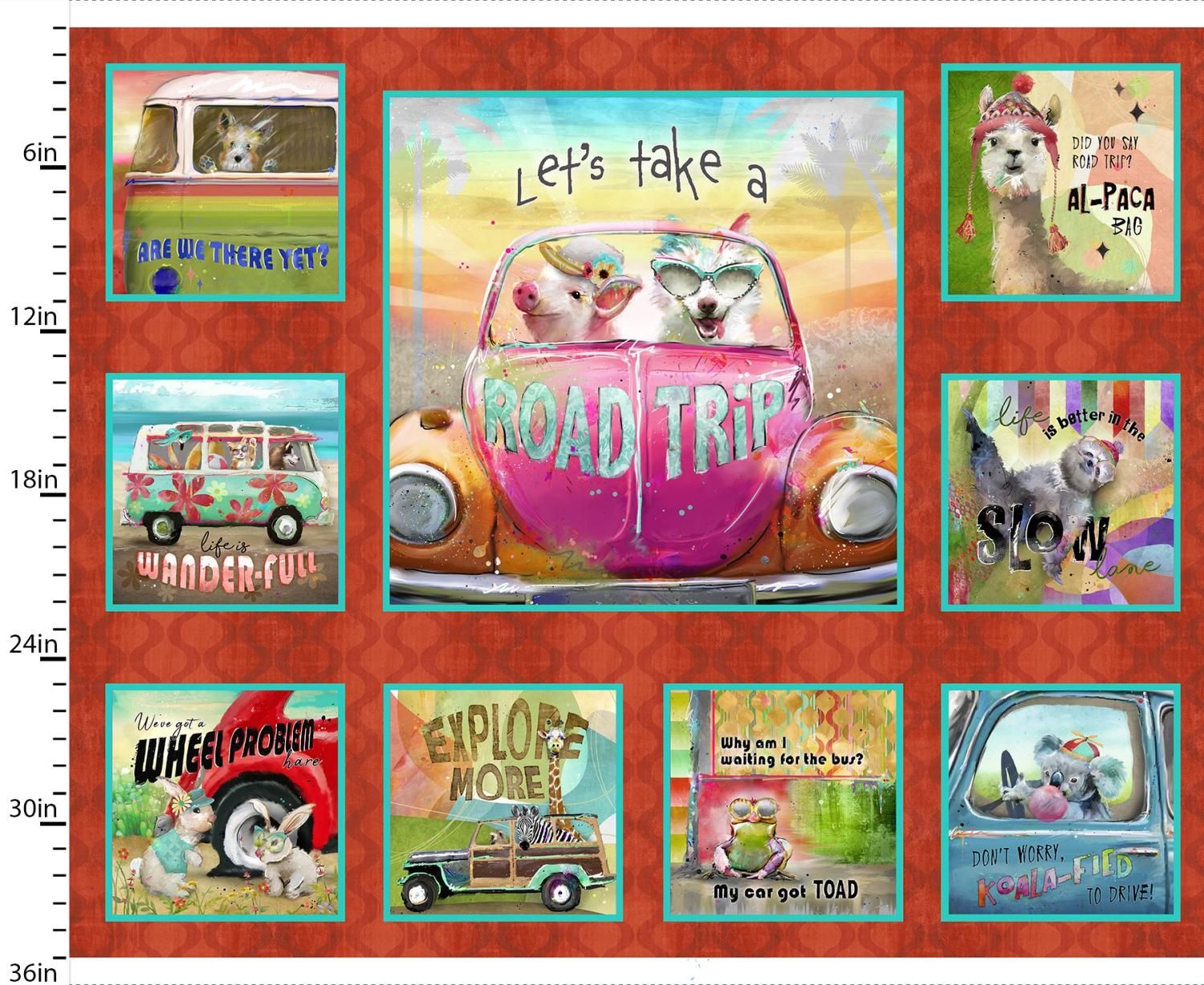Road Trippin Panel - 20892-PNL | StoryQuilts.com