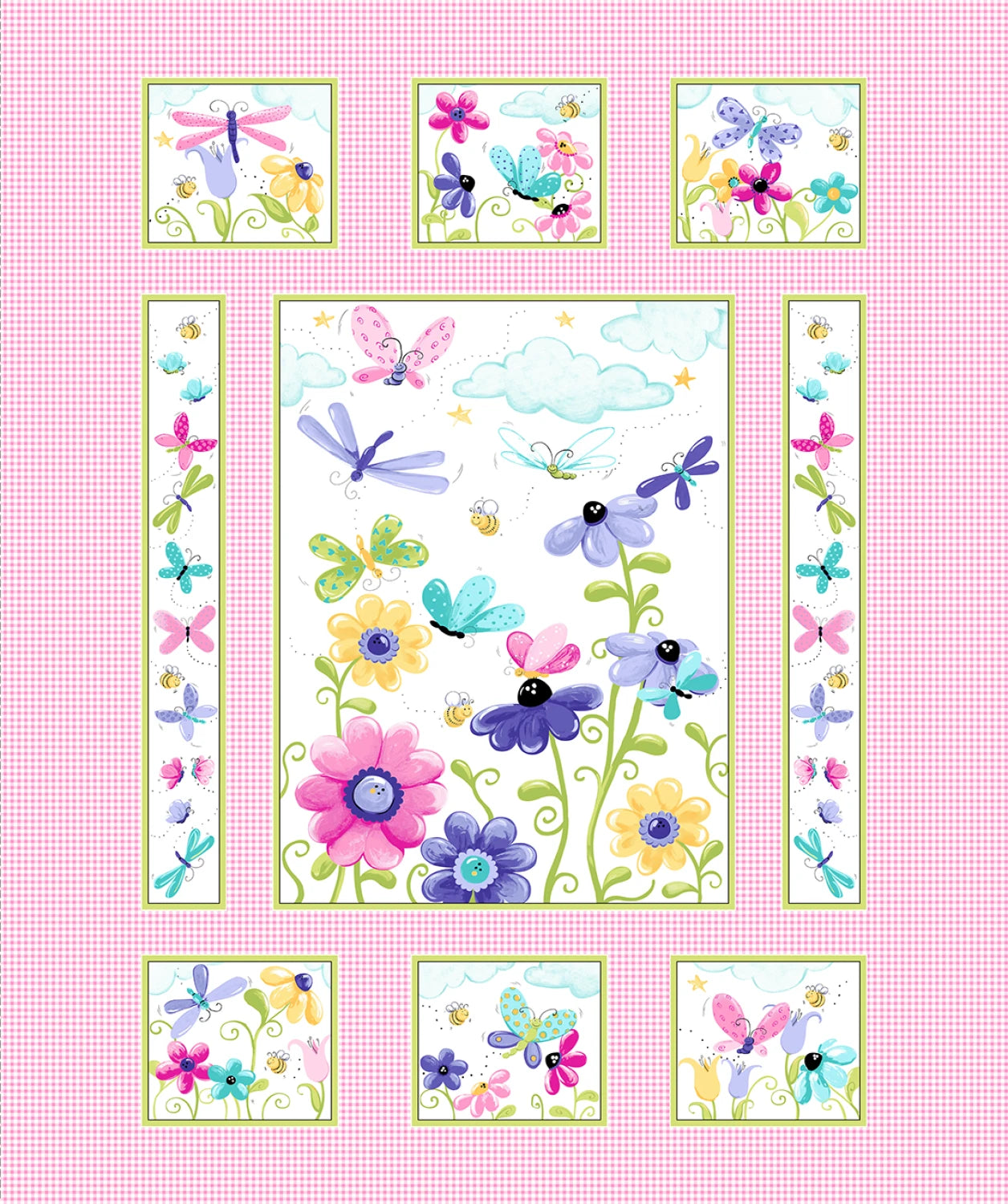 Flutter the Butterfly Panels | StoryQuilts.com