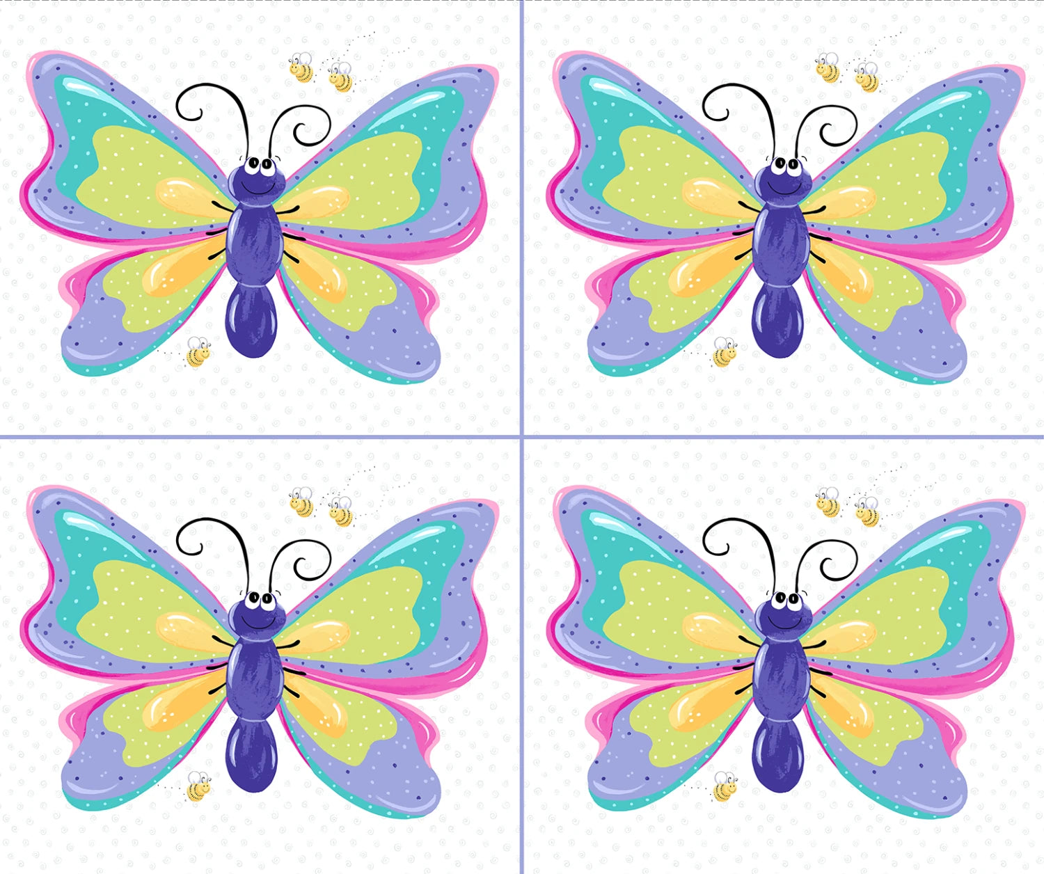 Flutter the Butterfly Panels | StoryQuilts.com
