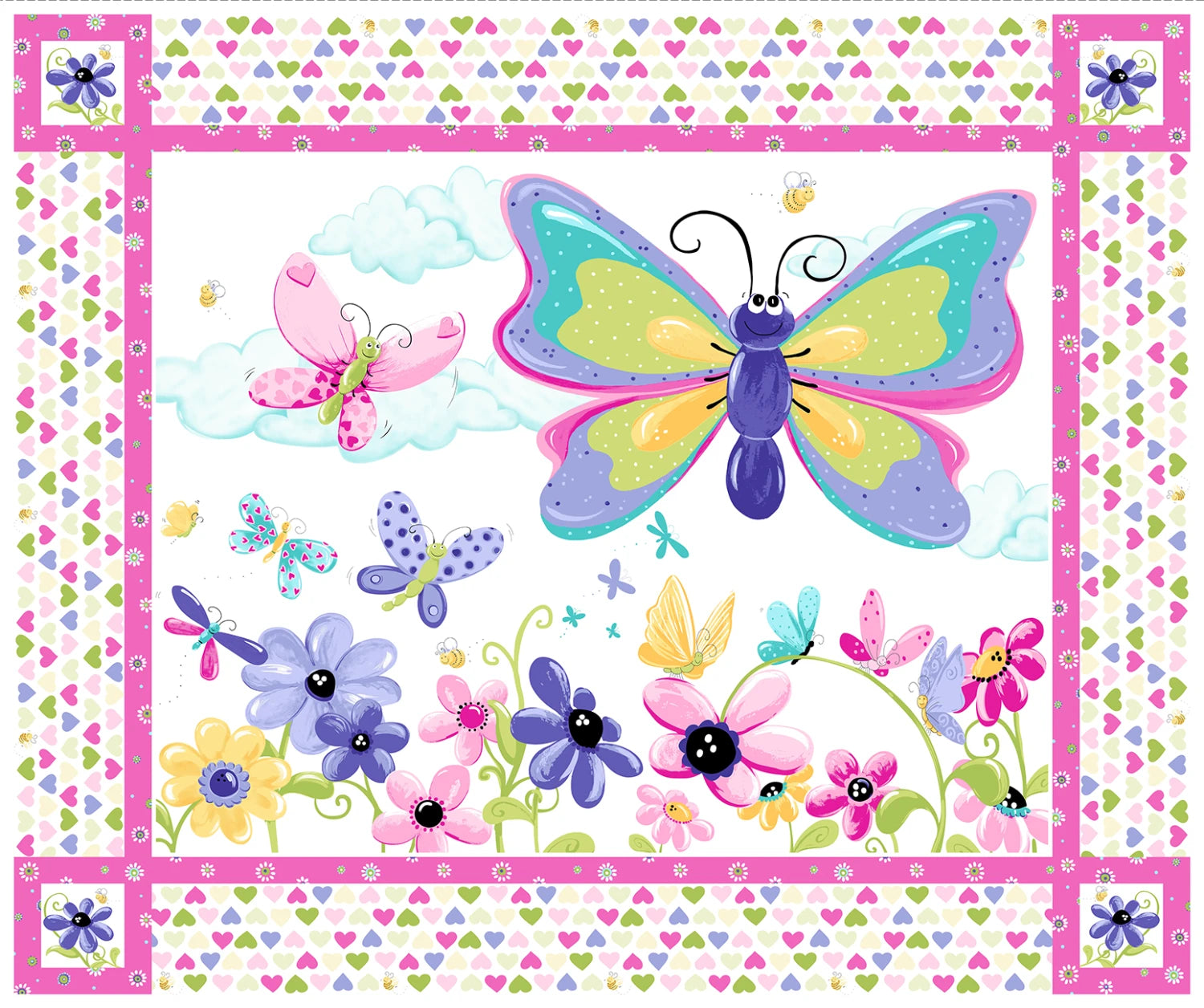 Flutter the Butterfly Panels | StoryQuilts.com