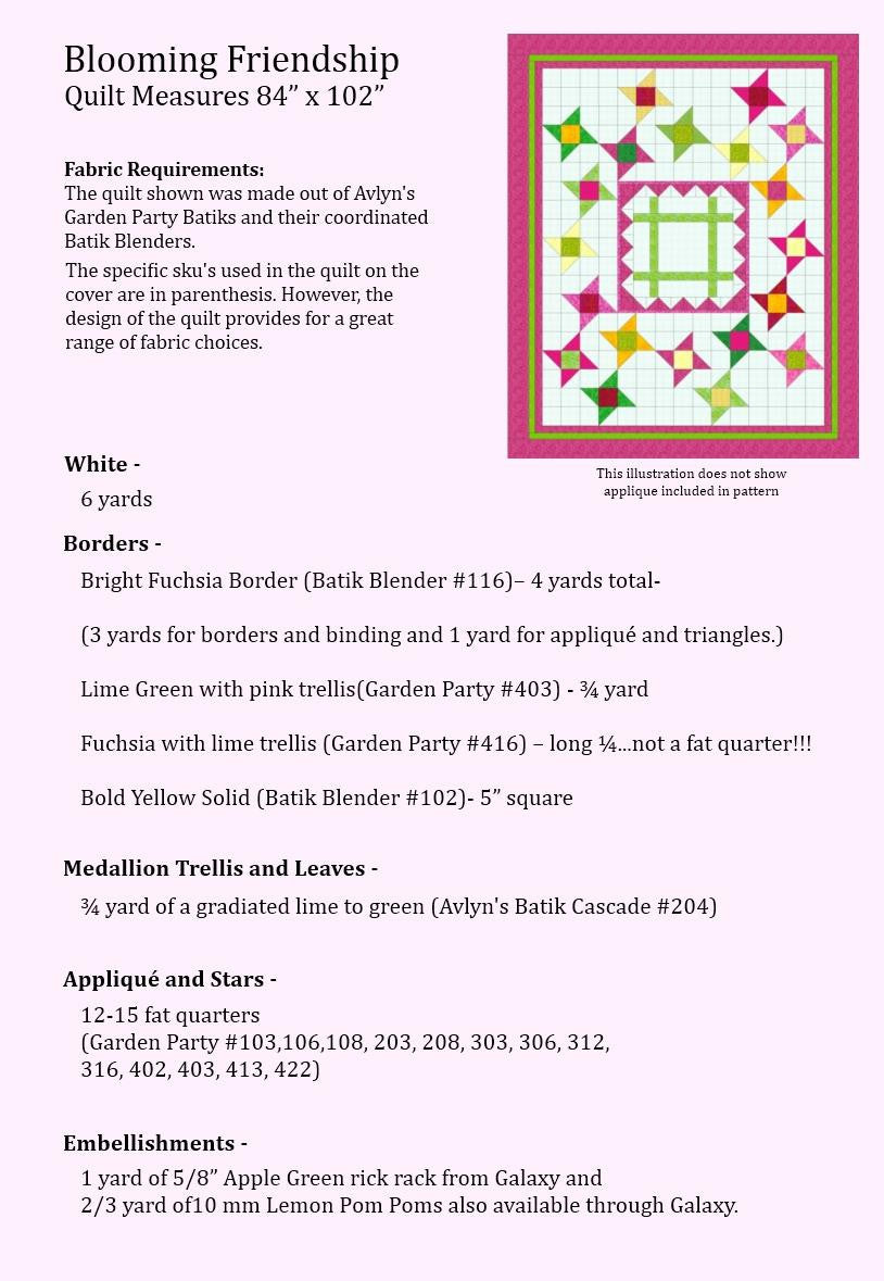 Blooming Friendship | StoryQuilts.com